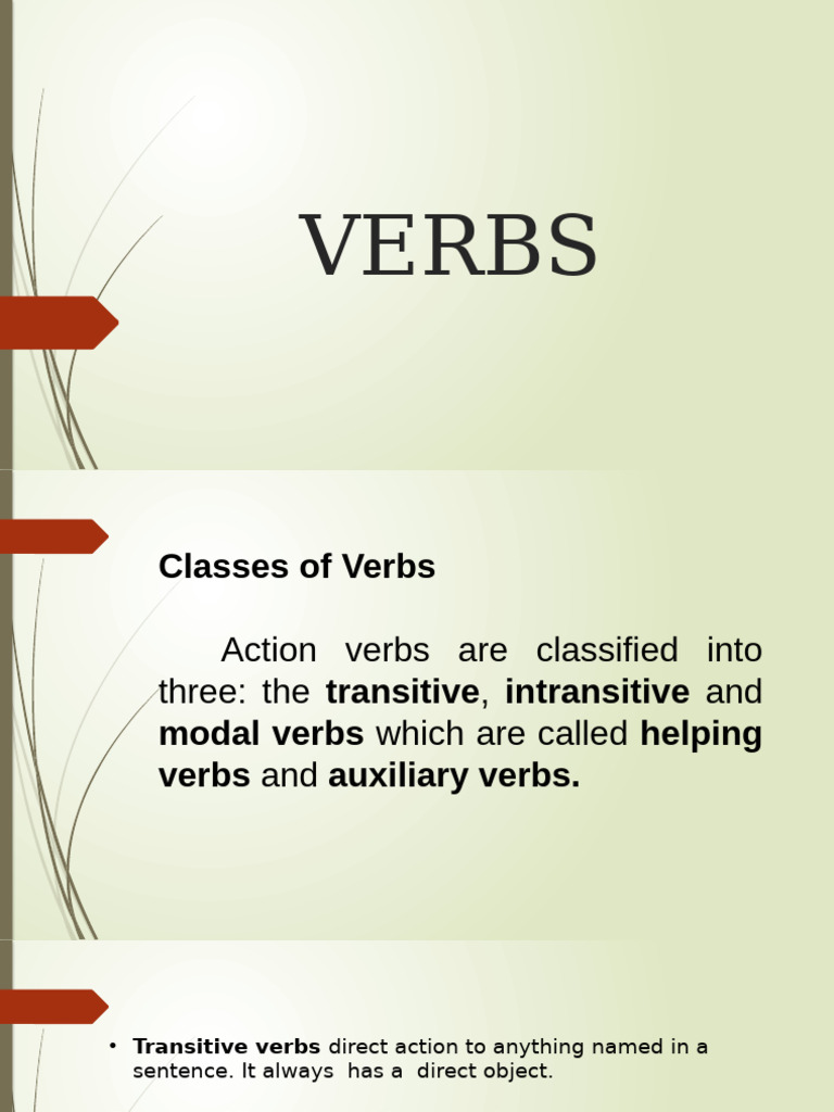 Verbs Copy | PDF | Verb | Grammatical Tense