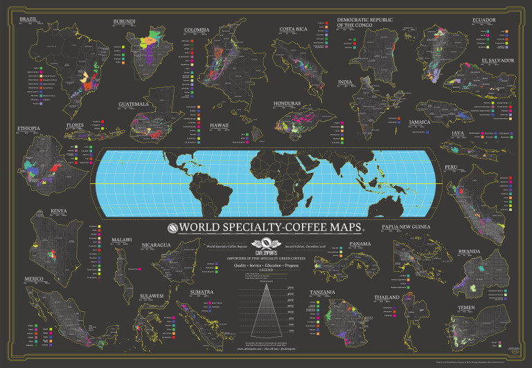 Cafe Imports World Specialty Coffee Map Second Edition Digital File | PDF