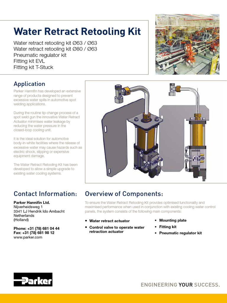 Parker Pneumatic Water Retract Retooling Kit PDE2671SLUK | PDF | Valve ...
