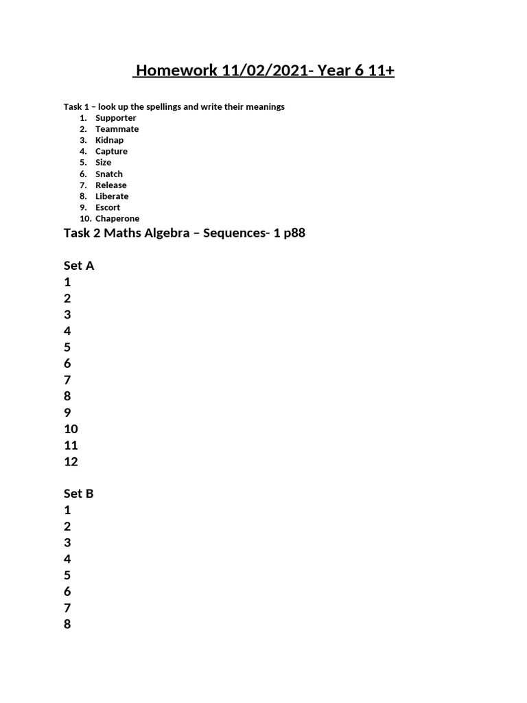 11-02-2021 Homework Return Sheet Week 29-Sushis-PC | PDF