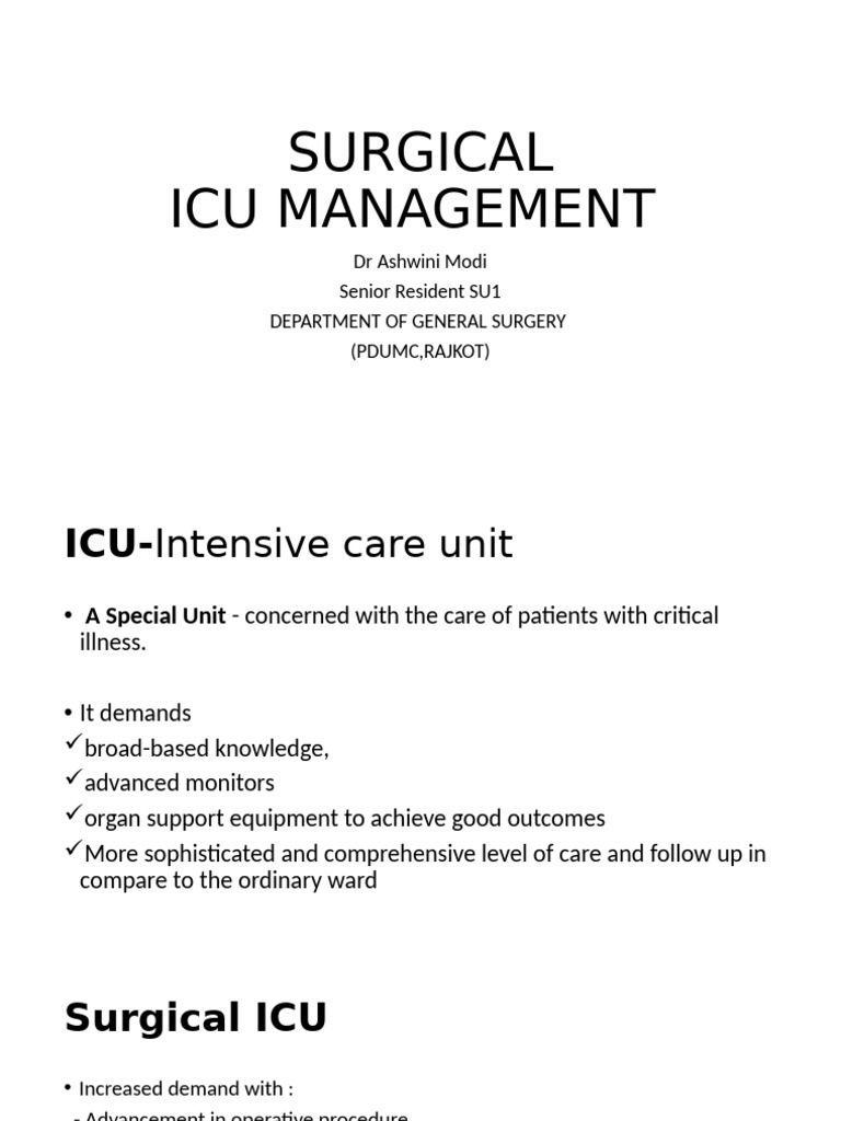 SICU MX | PDF | Intensive Care Unit | Surgery