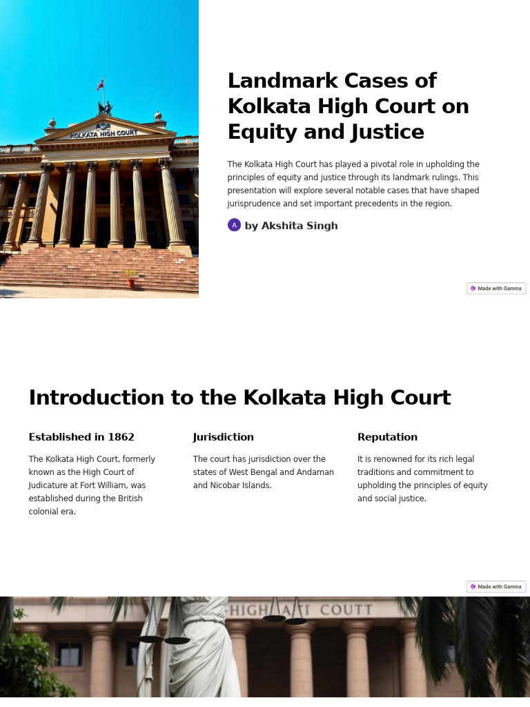 Landmark Kolkata High Court Cases | PDF | Rule Of Law | Kolkata