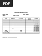Sample Inventory Form | PDF
