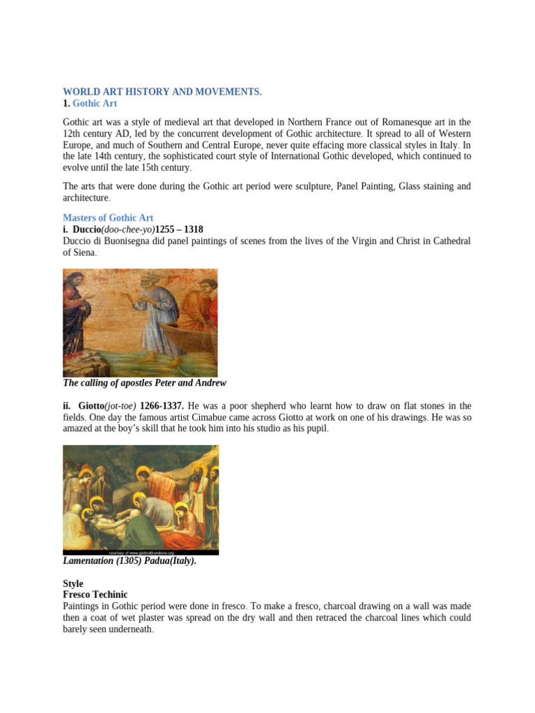 World History and Movement | PDF | Michelangelo | Renaissance Art