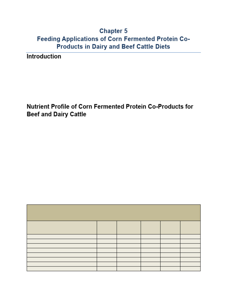 Chapter 5 Feeding Applications of Corn Fermented Protein Co Products in ...