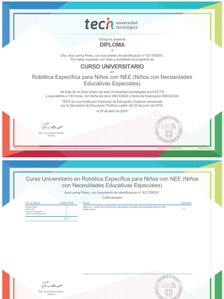 Diploma en Robótica para NEE | PDF