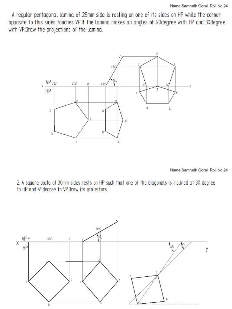 Planes Caed 1st Sem Vtu | PDF