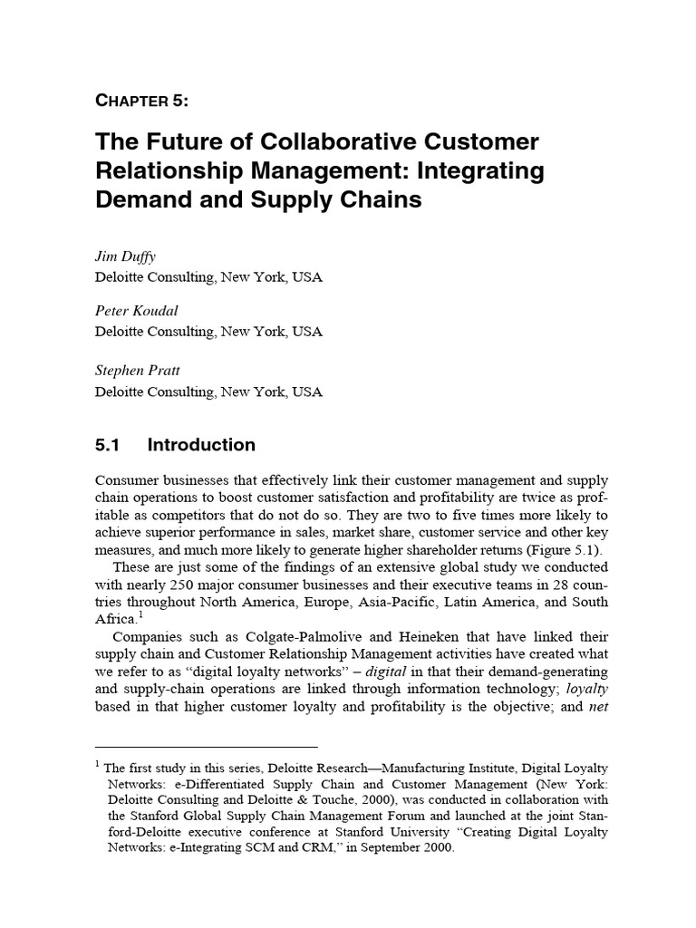 The Future of Collaborative Customer Relationship Management | PDF | Supply Chain | Customer ...