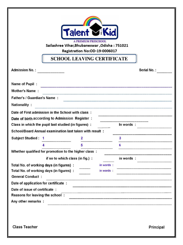 SCHOOL LEAVING CERTIFICATE | PDF