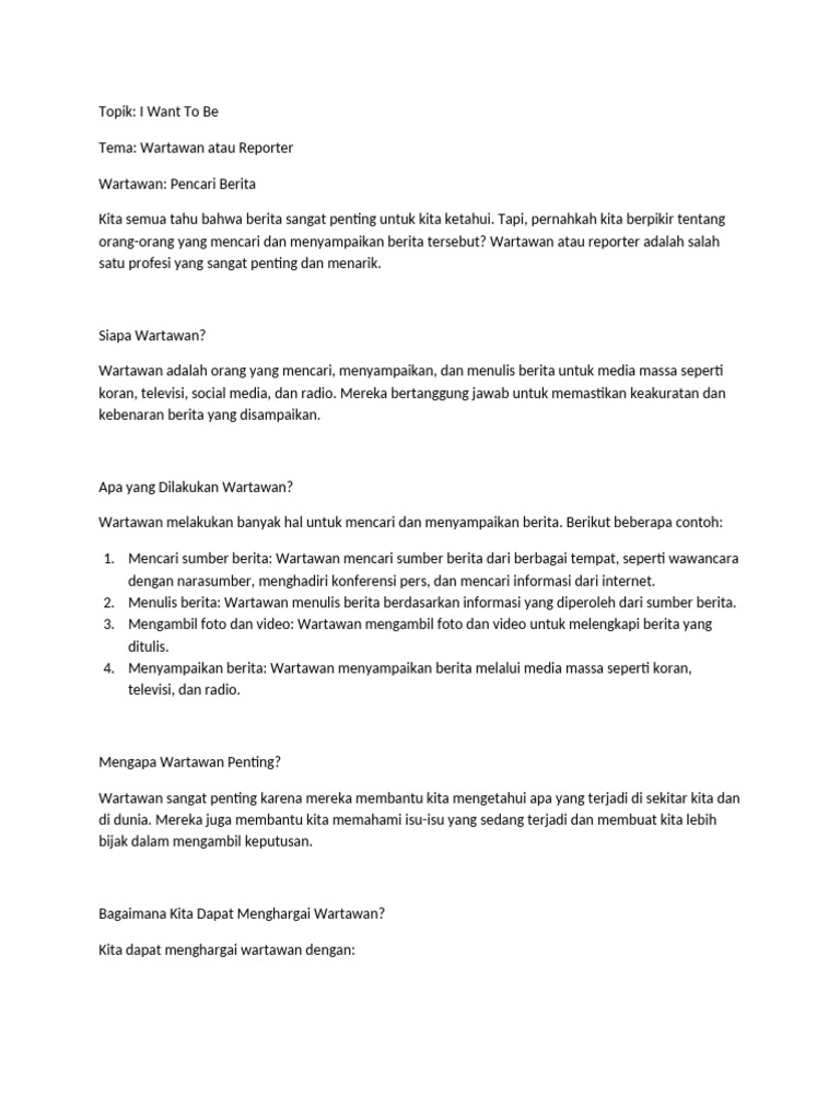 Wartawan Atau Reporter | PDF