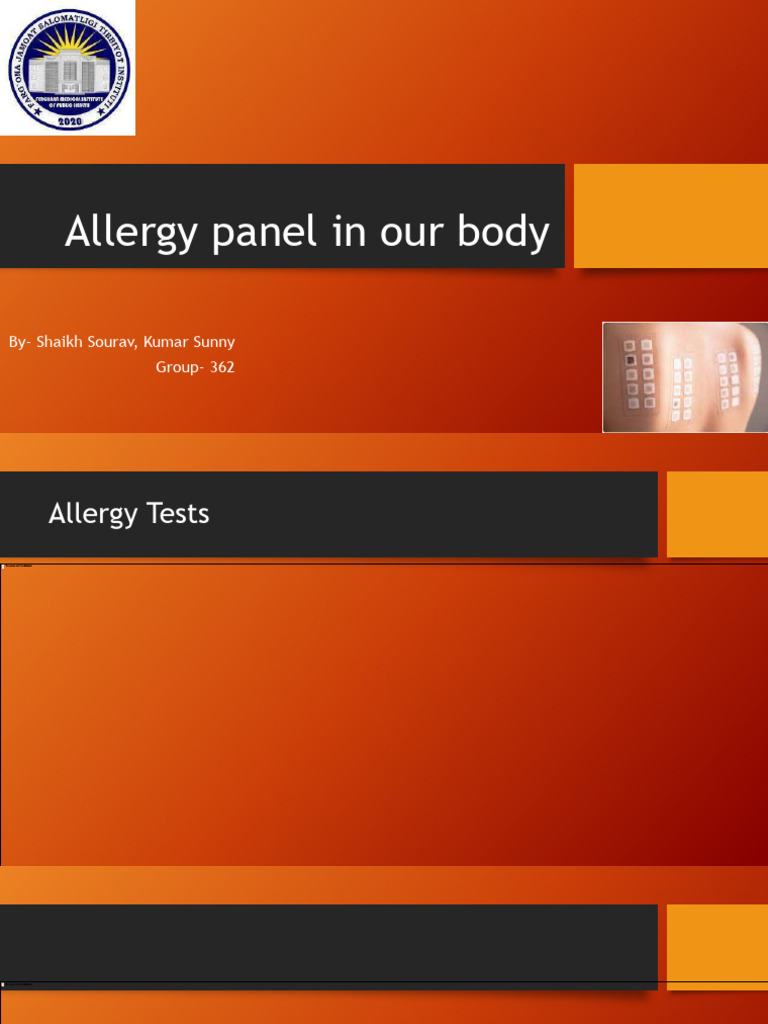 Allergy Panel in Our Body - SK Sourav - Compressed | PDF