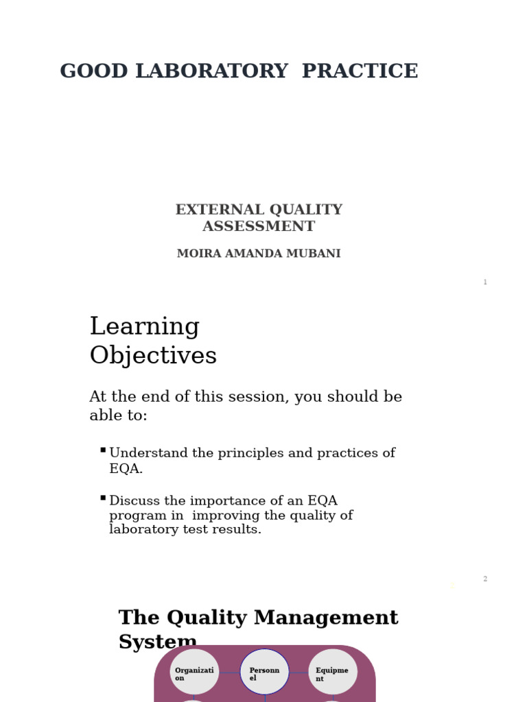 External Quality Assessment Guide | PDF | Health Care