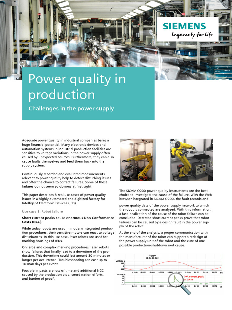 Power Quality Issues in Industrial Production | PDF | Power Supply ...