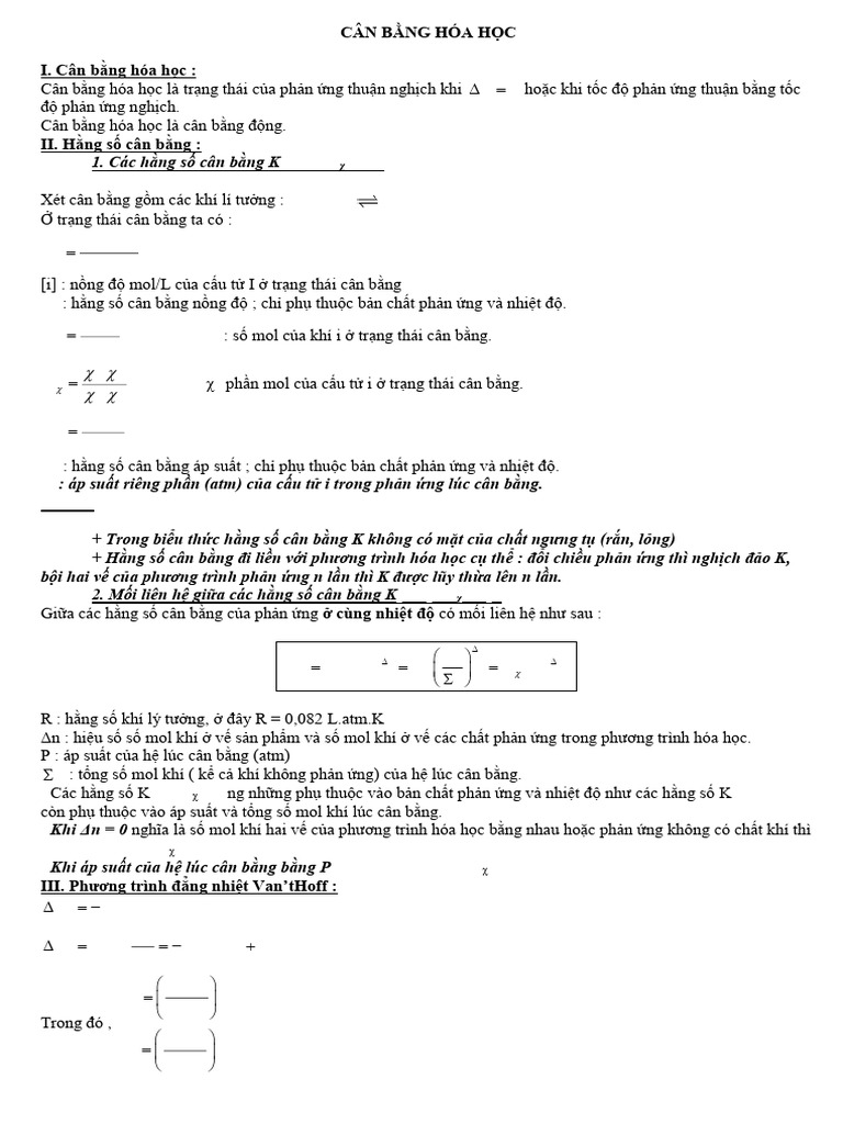 Lý thuyết CBHH | PDF