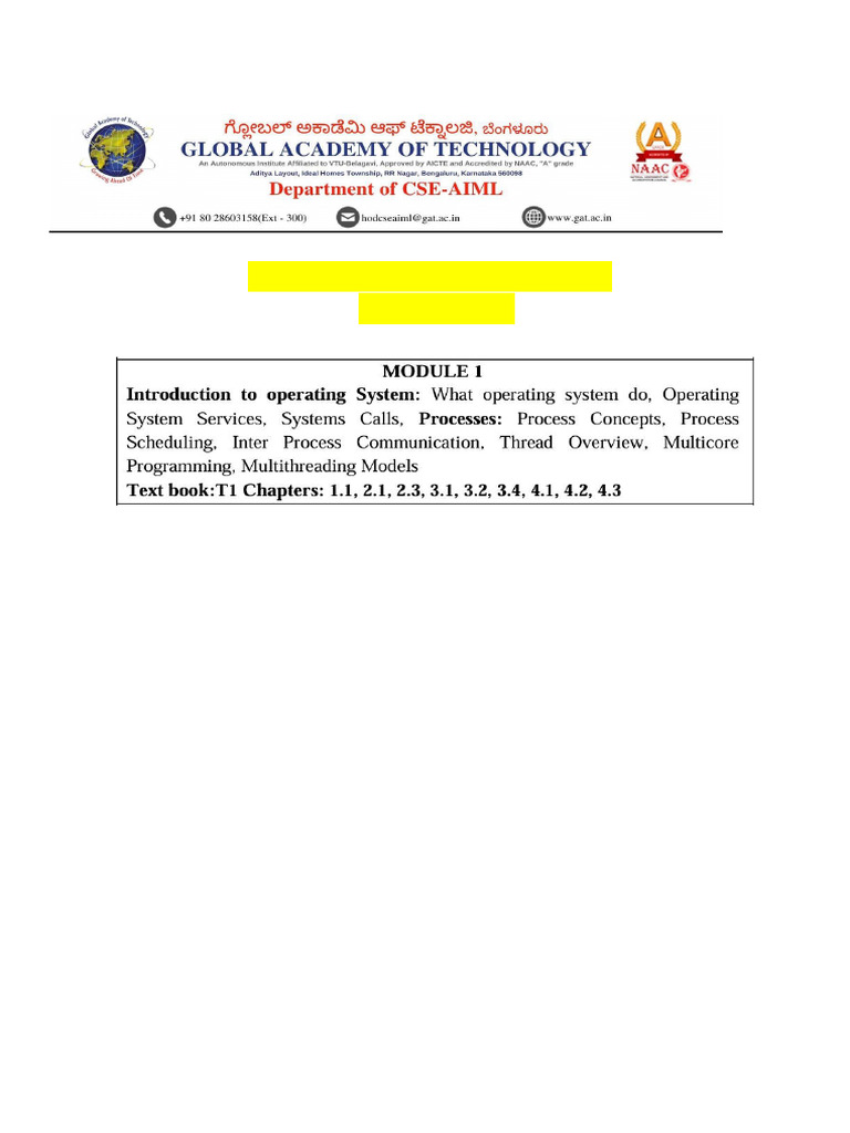os module1 notes (1) | PDF | Thread (Computing) | Process (Computing)