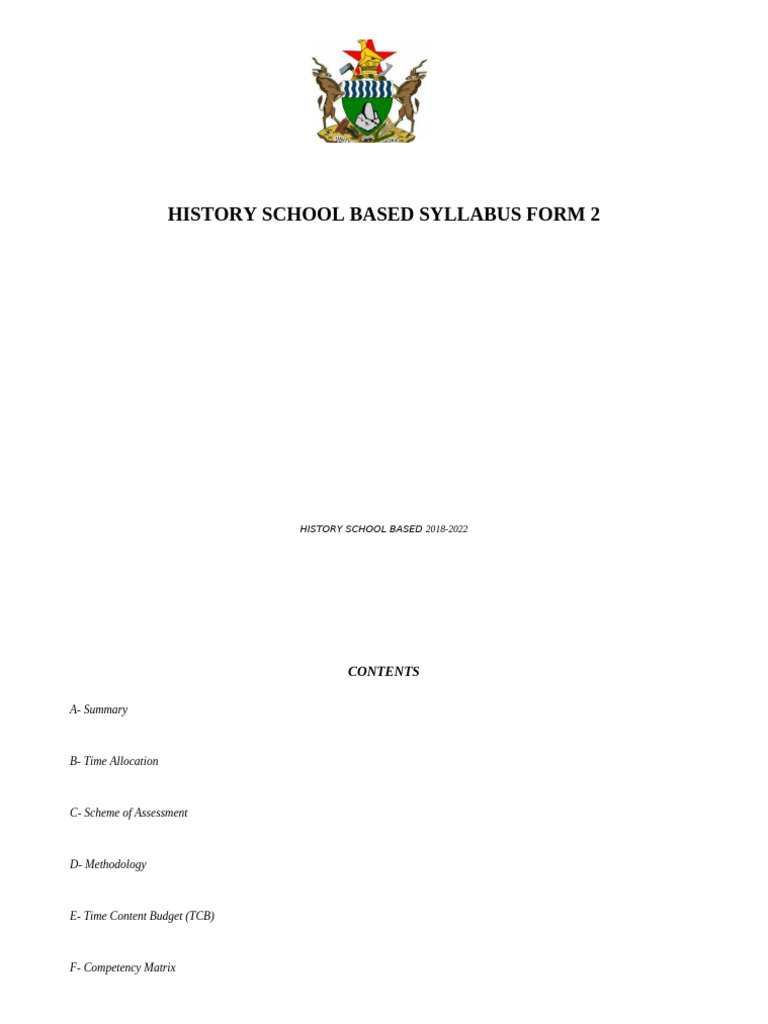 School Based History FORM 2 - Term 1-3 | PDF | Critical Thinking ...