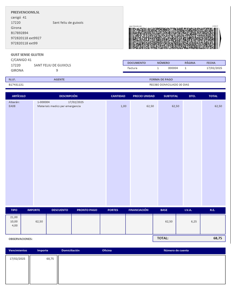 Factura 1-000004 | PDF