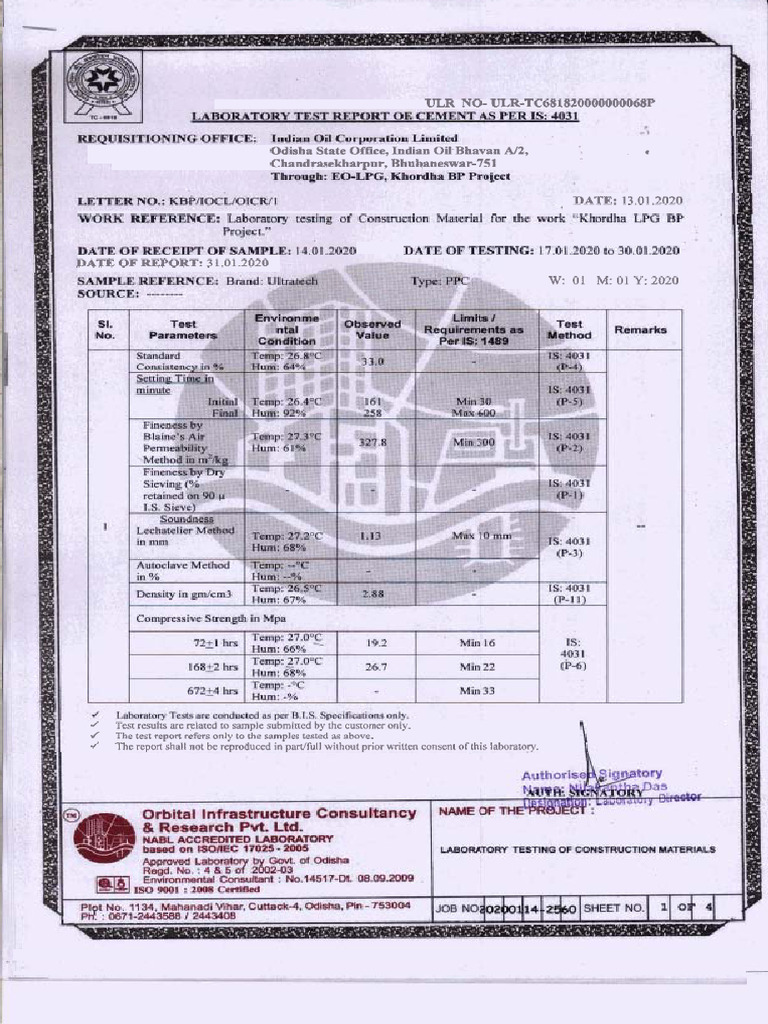 Material Test Report | PDF