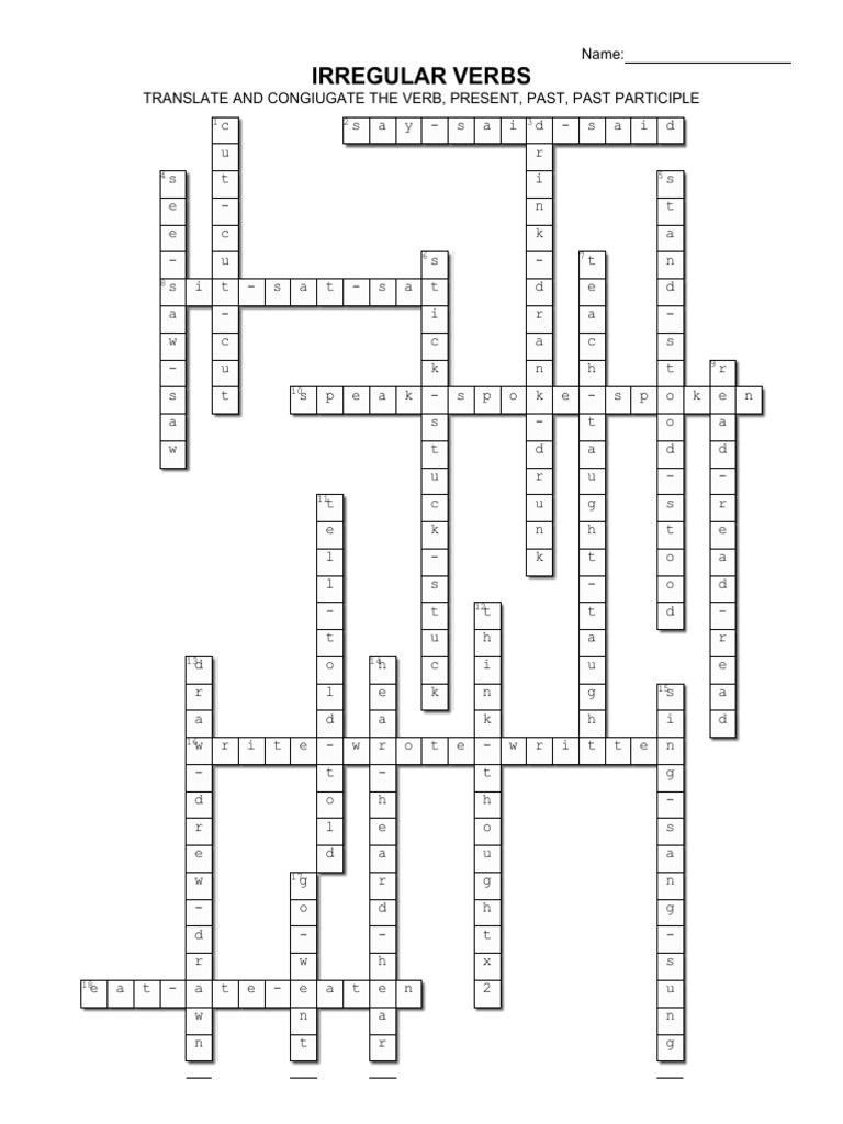 Irregular Verbs Conjugation Guide | PDF | Grammar | Linguistic Typology