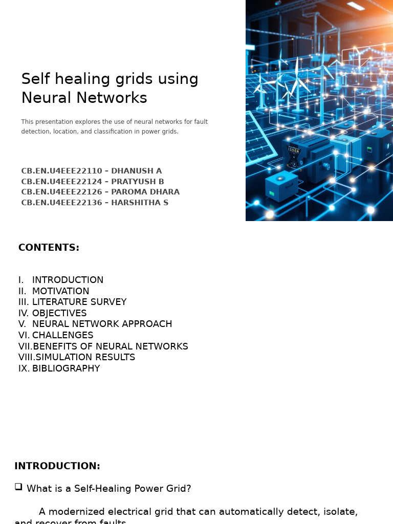 Self Healing Grids-1 | PDF | Electrical Grid | Reliability Engineering