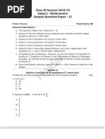 Imo Sample Paper Class-9 2025-26 | PDF | Triangle | Geometry
