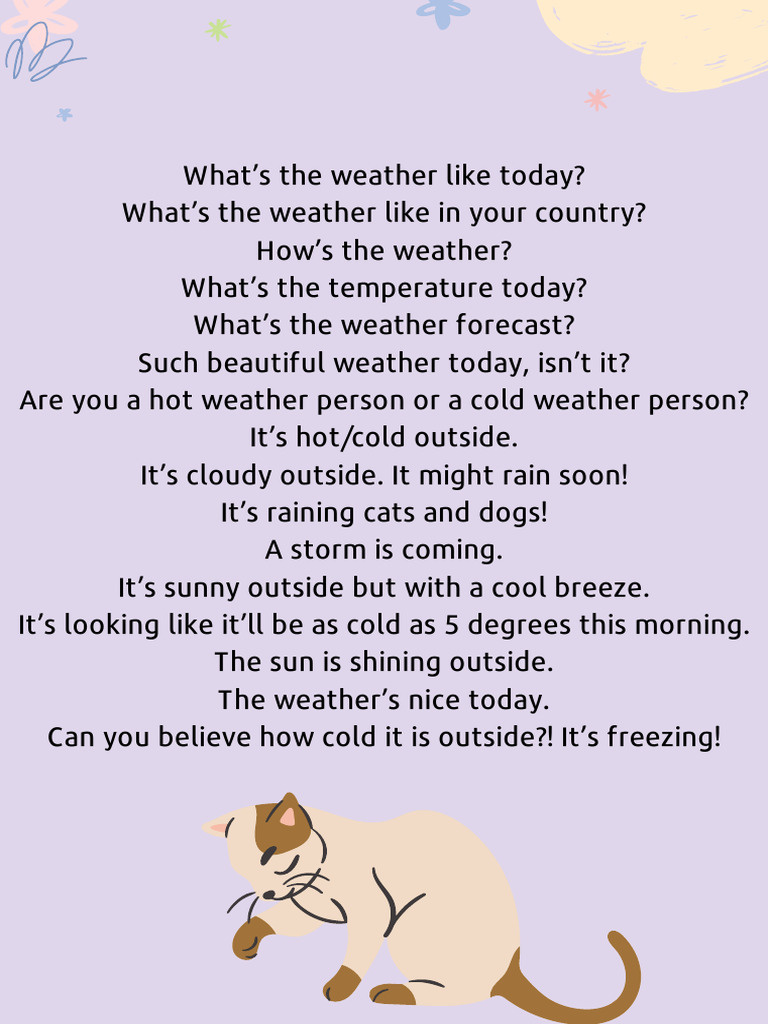 Today's Weather Expressions Guide | PDF