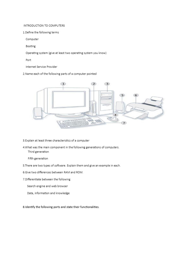 Exam 1 - Introduction To Computers | PDF