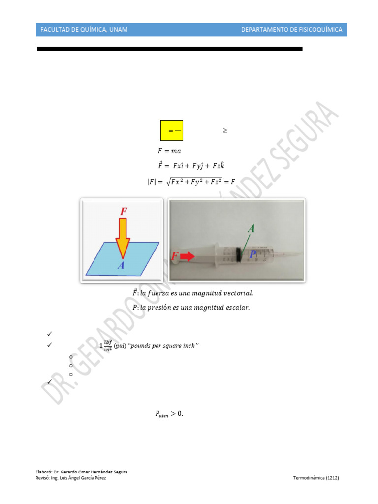 Unidad 2. Presión, Temperatura, Ley Cero y Comportamiento Empírico de Los Fluidos | PDF | Pascal ...