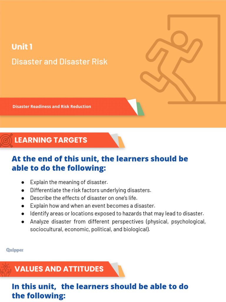 DRRR 11 - 12 Q1 0101 The Concept of Disaster and Disaster Risk PS | PDF ...