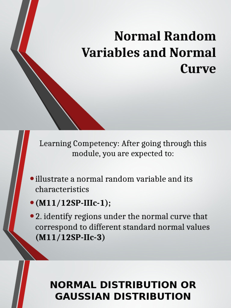 Normal Random Variables and Normal Curve (1) | PDF | Normal ...