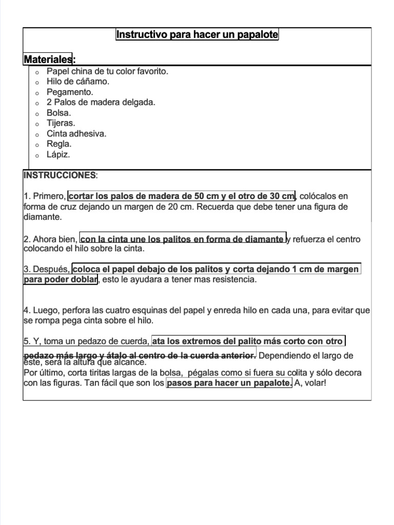 Cómo hacer un papalote fácil y rápido | PDF