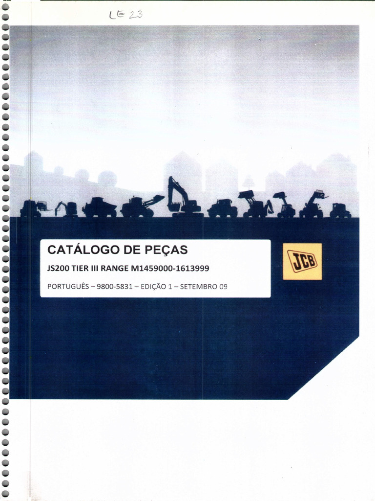 Catálogo de Peças Escavadeira JCB JS 200 - Motor MWM | PDF