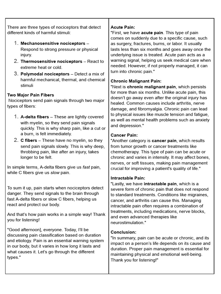 Pain Assessment Duration and Etiology | PDF | Pain | Chronic Pain