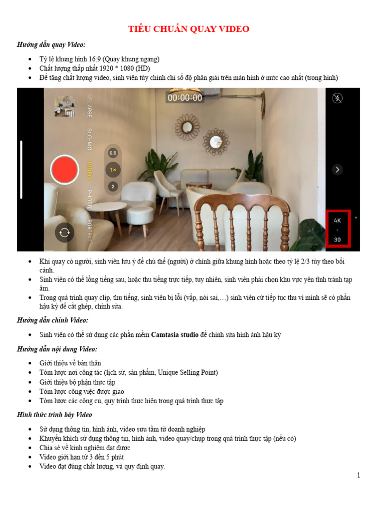 Hướng dẫn quay Video TTTN & Cấu trúc Slides thuyết trình | PDF