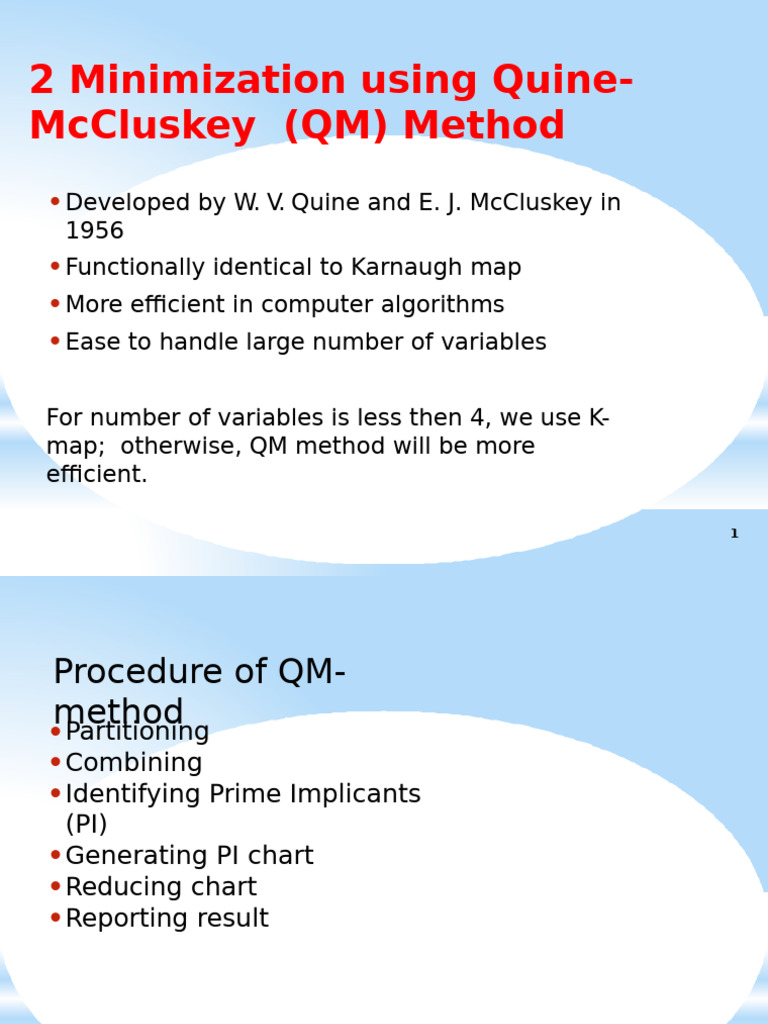 QM列表法 Chapter 2 | PDF | Algorithms And Data Structures | Mathematical Logic