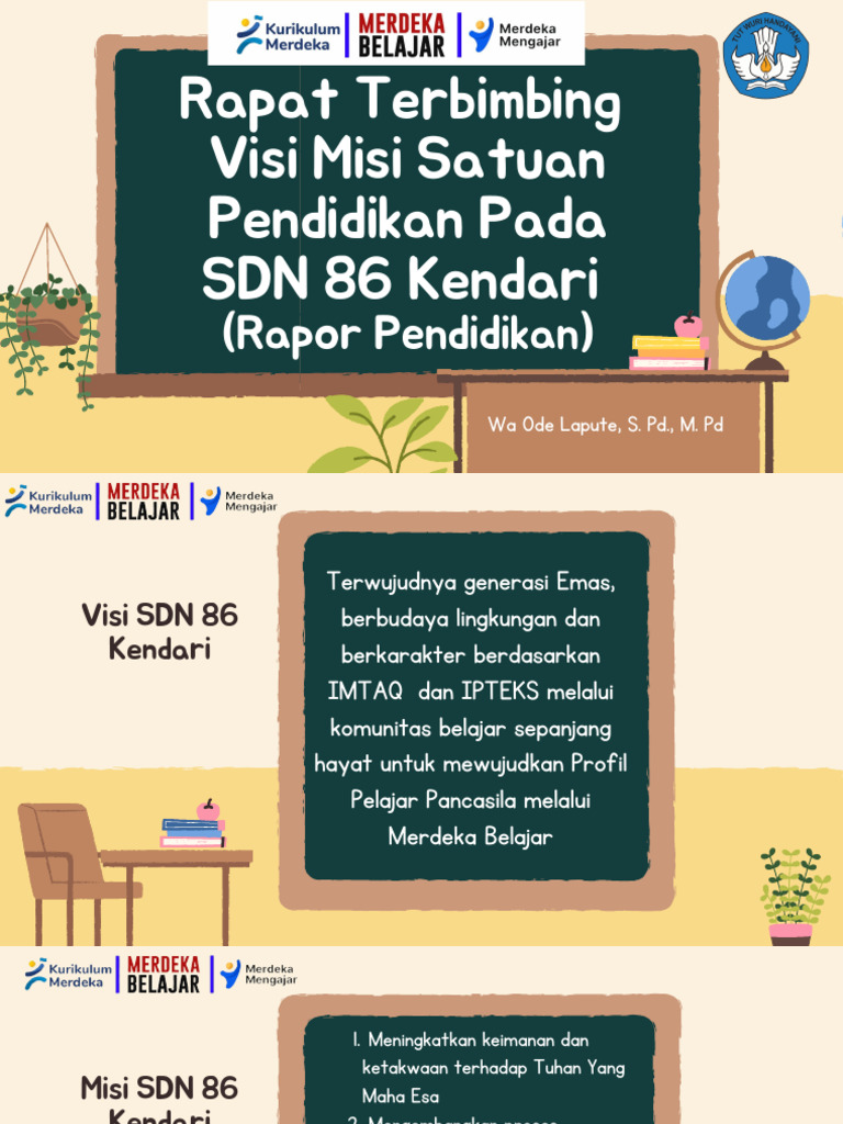 Rapat Terbimbing Visi Misi Satuan Pendidikan SDN 86 Kendari | PDF