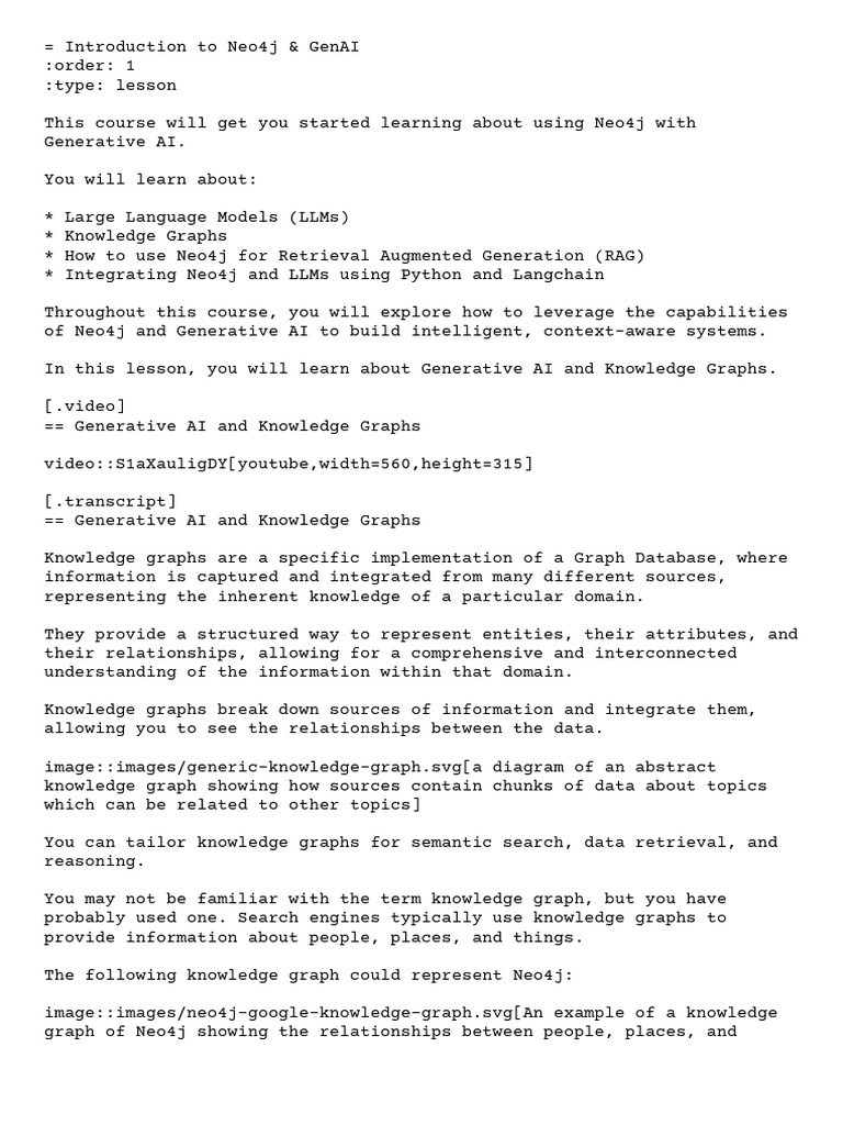 llm-fundamentals_1-introduction_1-neo4j-and-genai | PDF | Ontology (Information Science) | Knowledge