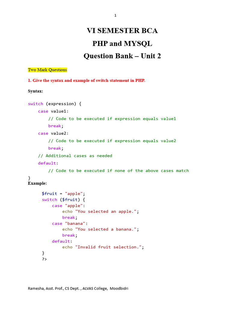 U2,3,4-PHP | PDF | Parameter (Computer Programming) | Boolean Data Type