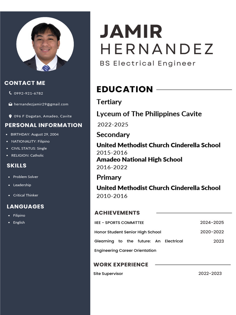 Black White Minimalist CV Resume | PDF