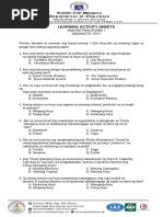 ACTIVITY SHEET Pagtataya Sa Likas Na Yaman | PDF
