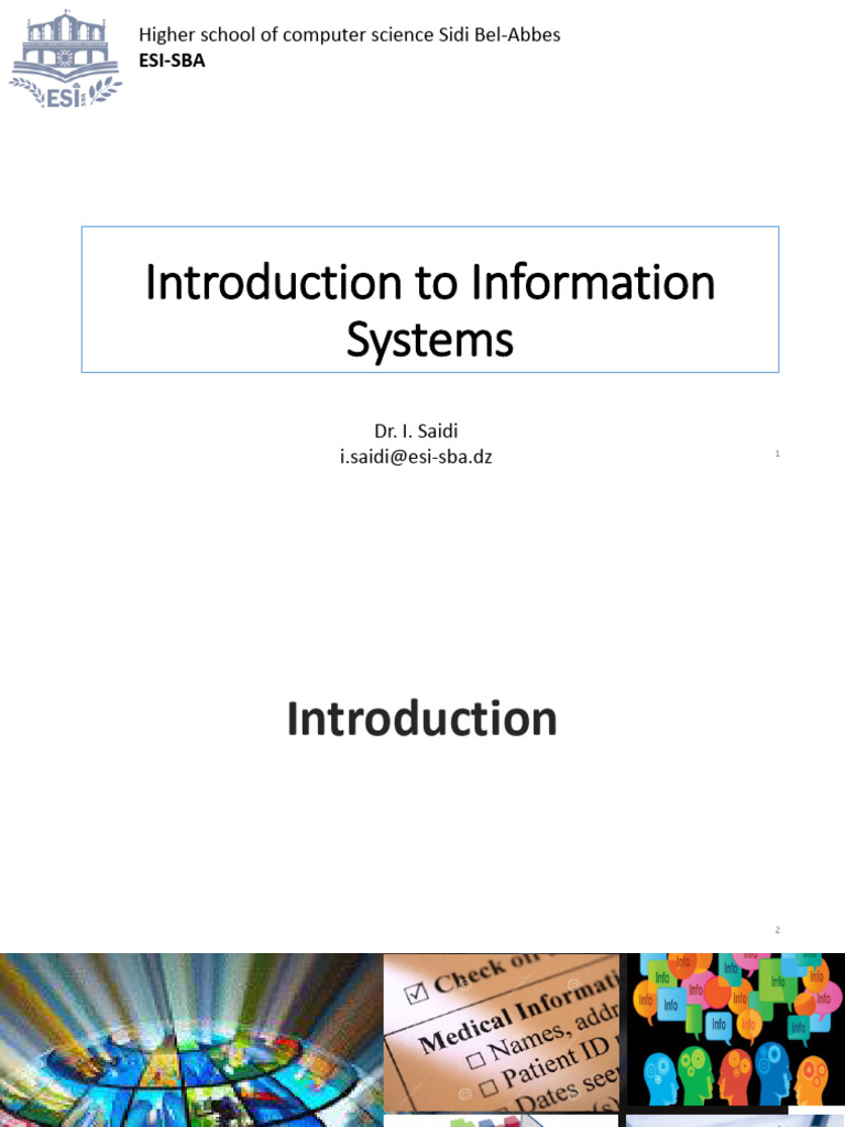Introduction to Information Systems | PDF | System | Automation
