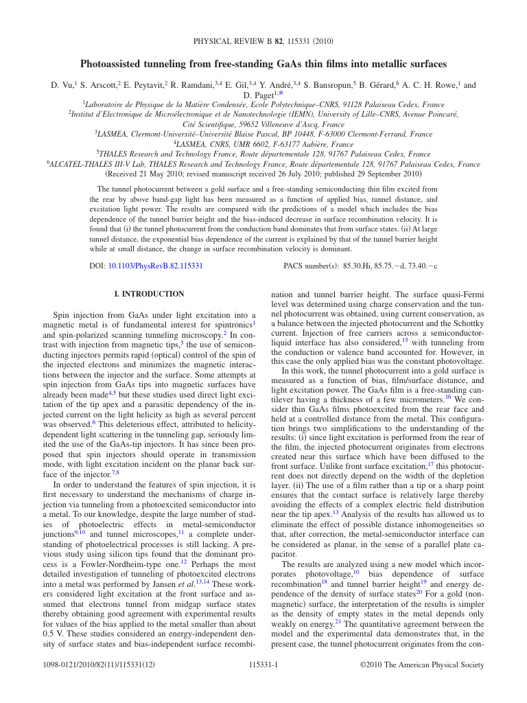 25- Tunneling Effect | PDF | Quantum Tunnelling | Atomic Force Microscopy