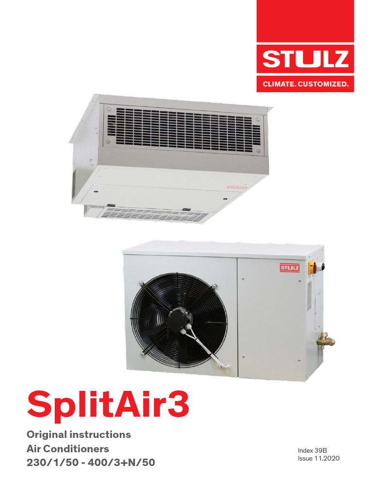 STULZ SplitAir3 39B 1120 en | PDF | Switch | Smoke
