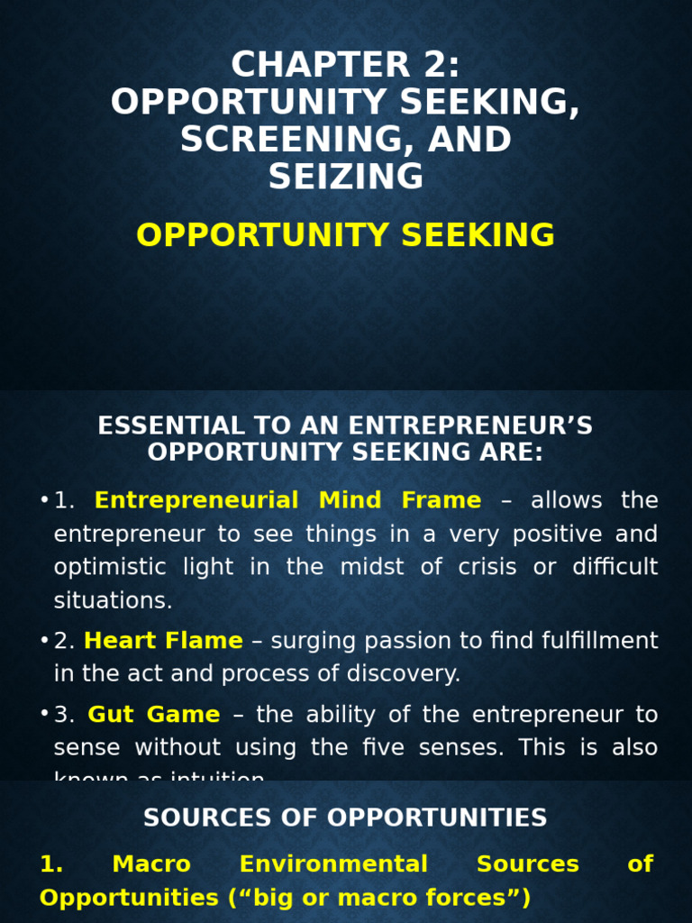 Entrepreneurial Opportunity Insights | PDF | Entrepreneurship | Market ...