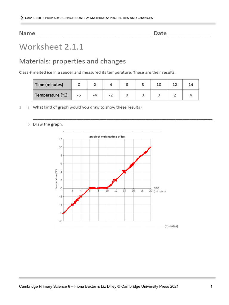 P - Science - 6 - Worksheets - Unit 2 | PDF | Water | Temperature