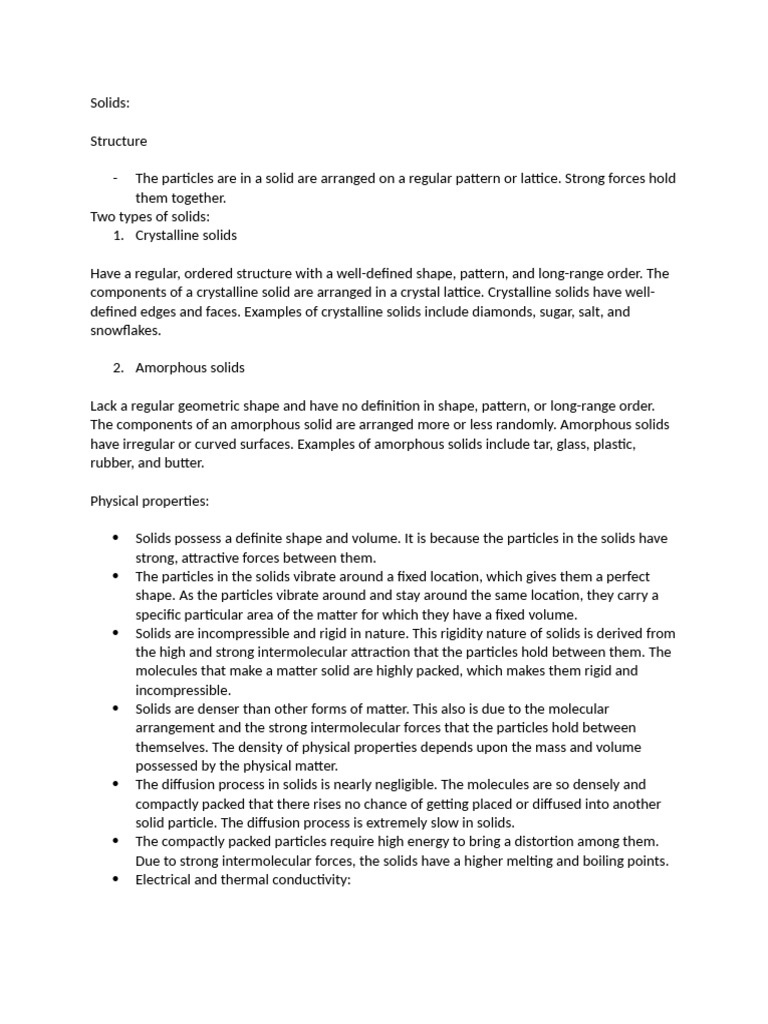 Chemistry - Solids, Liquids and Gases | PDF | Gases | Liquids