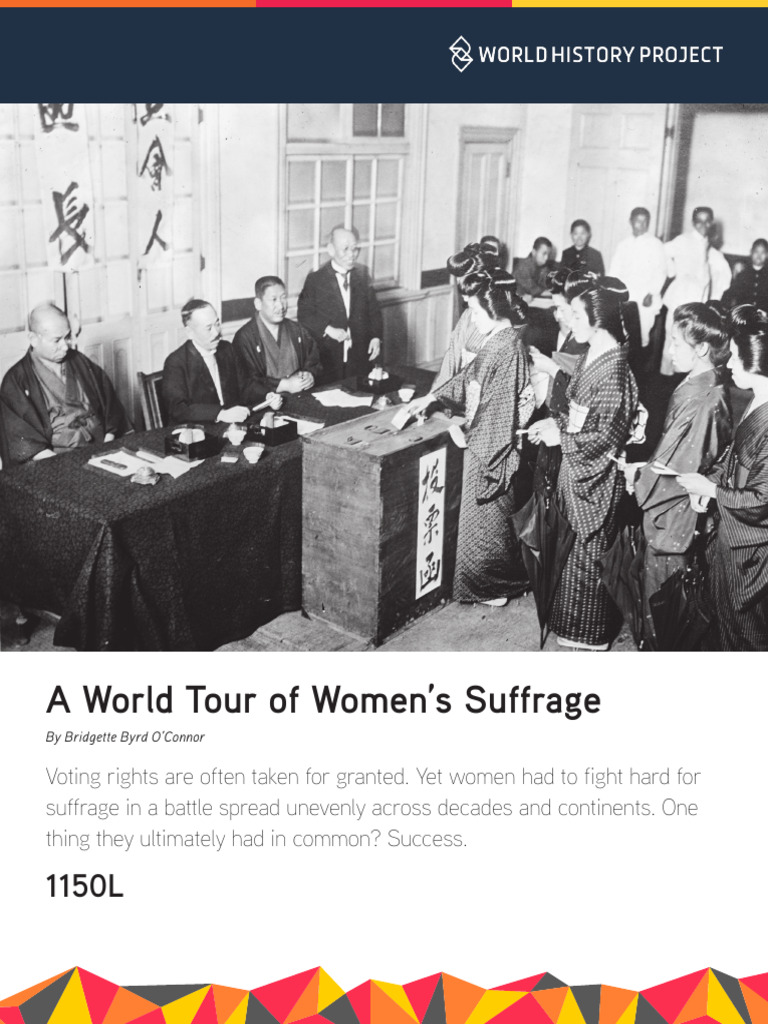 Article - A World Tour of Womens Suffrage | PDF | Women's Suffrage ...
