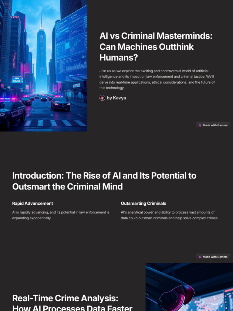 AI Vs Criminal Masterminds Can Machines Outthink Humans | PDF ...