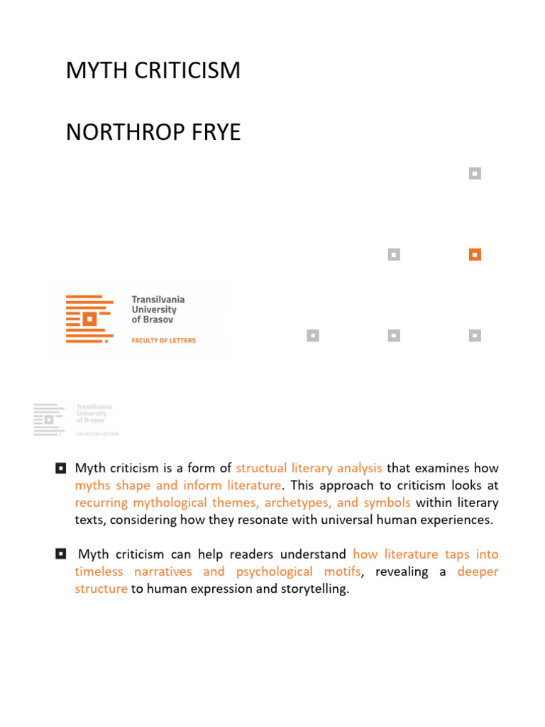 Understanding Myth Criticism by Frye | PDF
