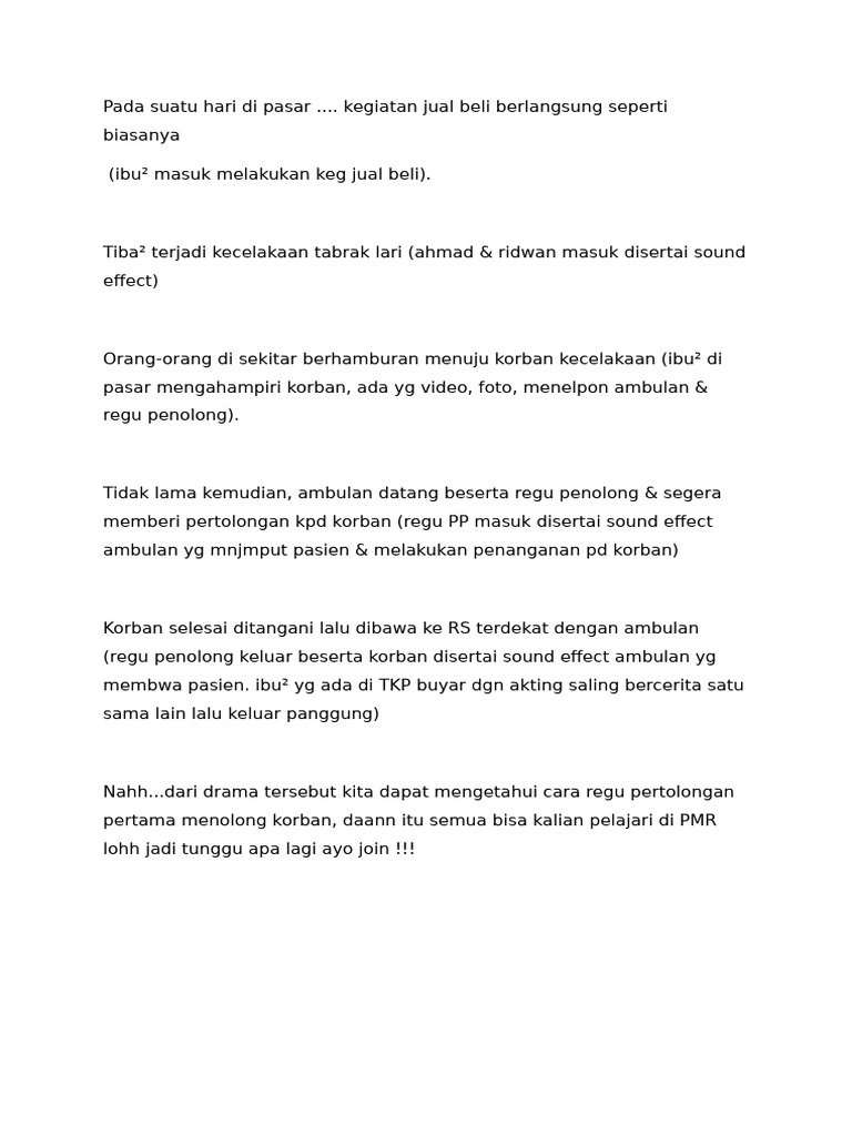 Naskah Drama Pramatsama PMR | PDF